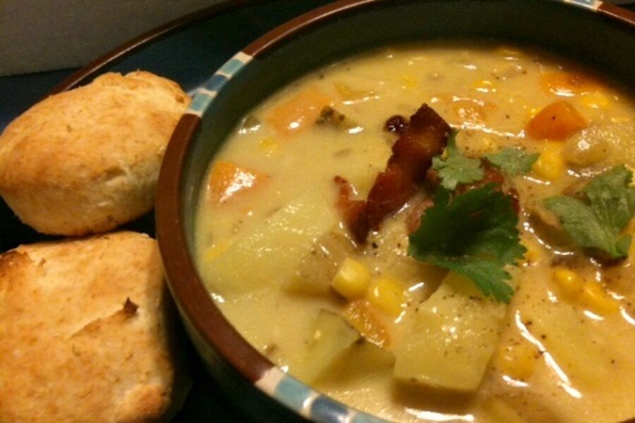 Cheddar corn chowder - CSMonitor.com